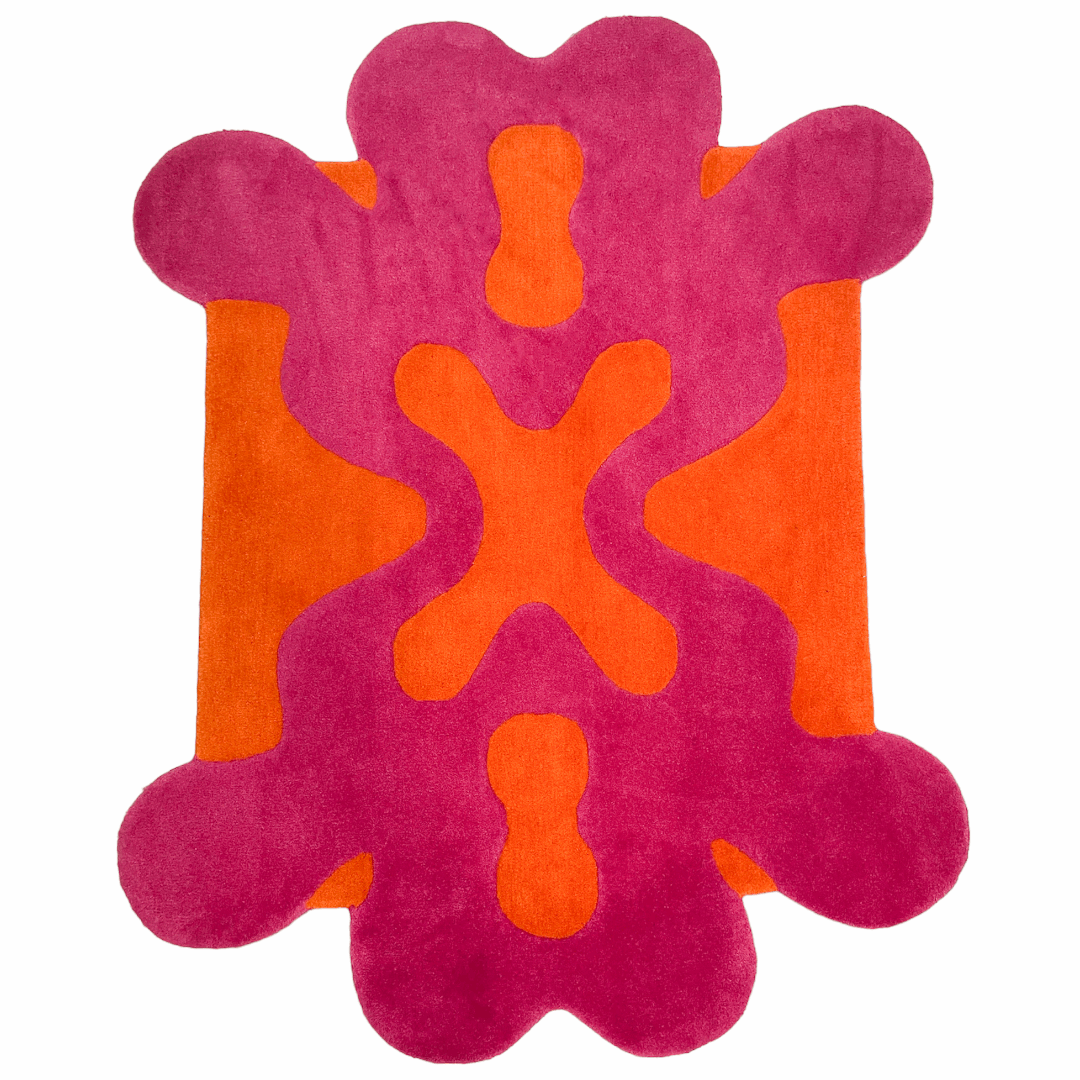 THE SPLAT RUG - PINK & ORANGE – Wavey Casa